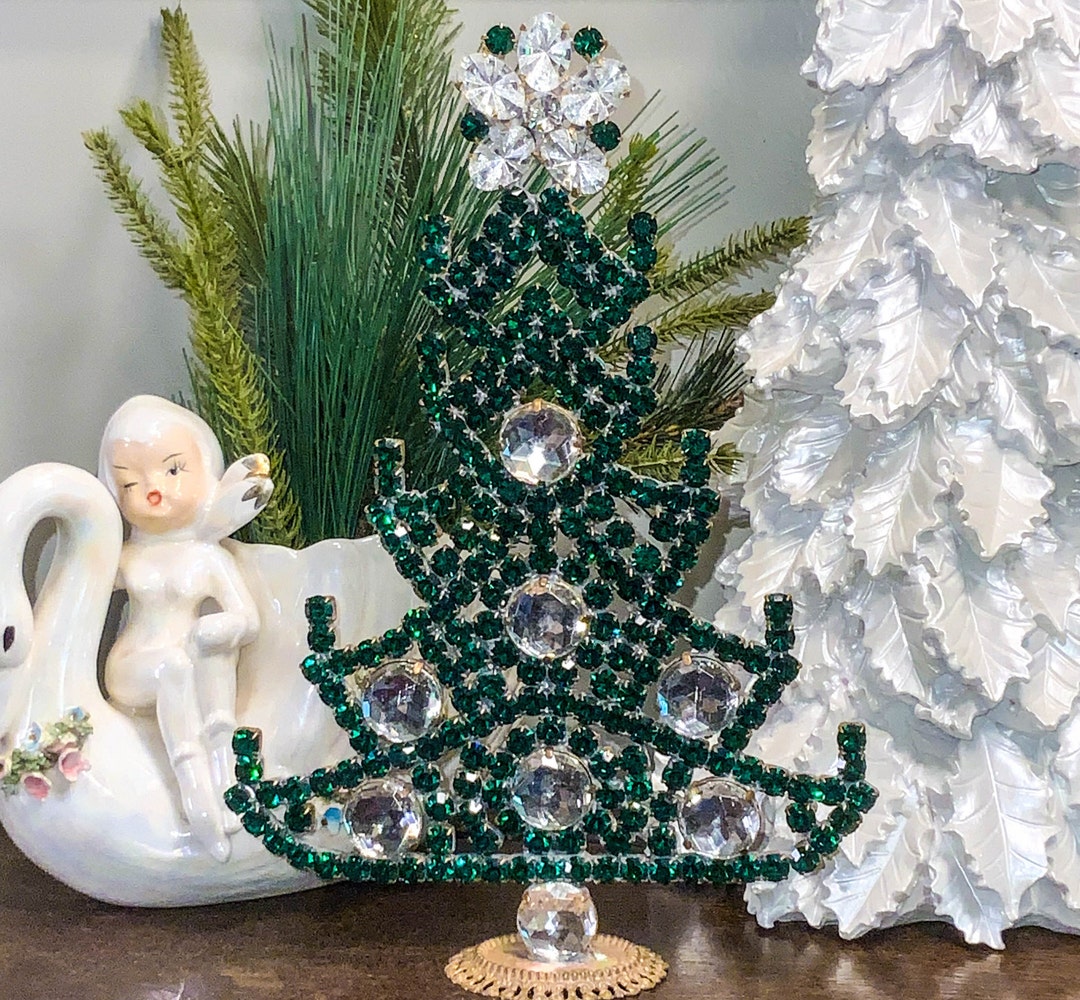 Vintage Czech Tree, Vintage Rhinestone Christmas Tree, Brilliant ...