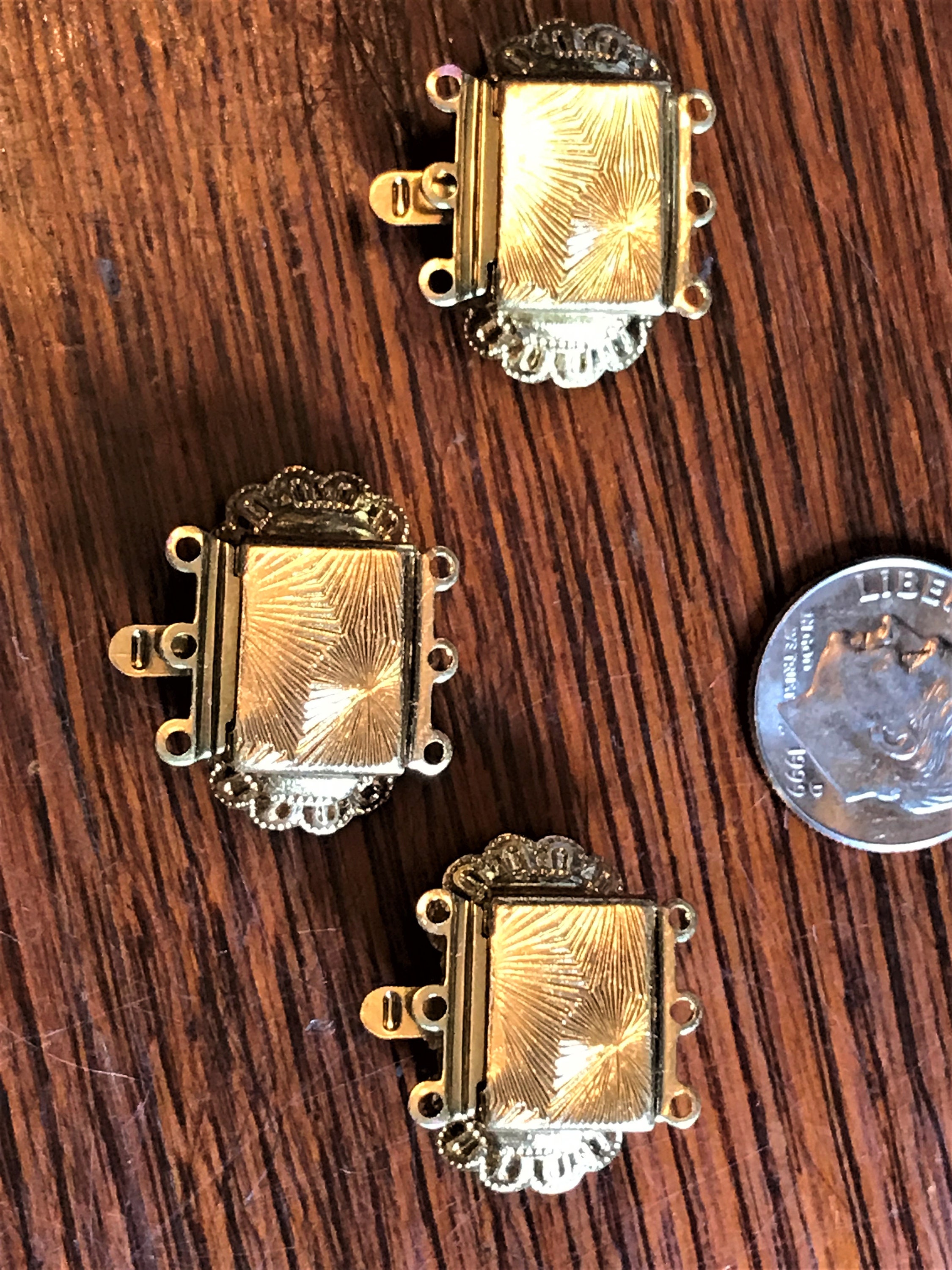 Vintage gold colored filigree box clasp Vintage Czech box | Etsy