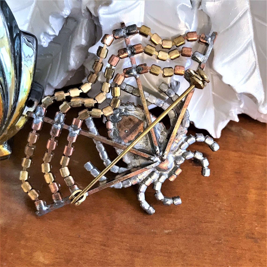 Stunning Black Rhinestone Spider Pin Crystal Spider Brooch | Etsy