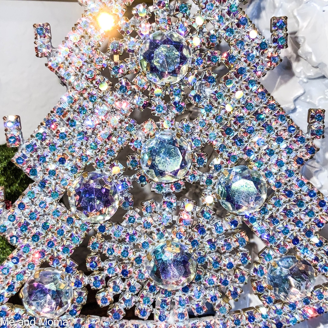 Czech Tree, Vintage Rhinestone Christmas Tree, Brilliant Aurora ...