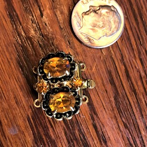 Vintage Gold Colored Filigree Box Clasp, Vintage Czech Box Clasp ...