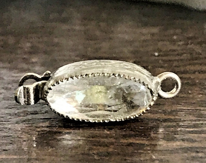 Vintage Single Strand Crystal Box Clasp Marked Czechoslovakia, Vintage ...