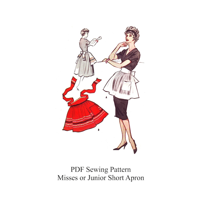 50s Half Apron Patterns - Etsy