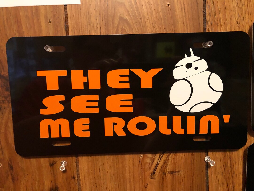 Bb8 Inspired License Plate Star Wars Robot - Etsy