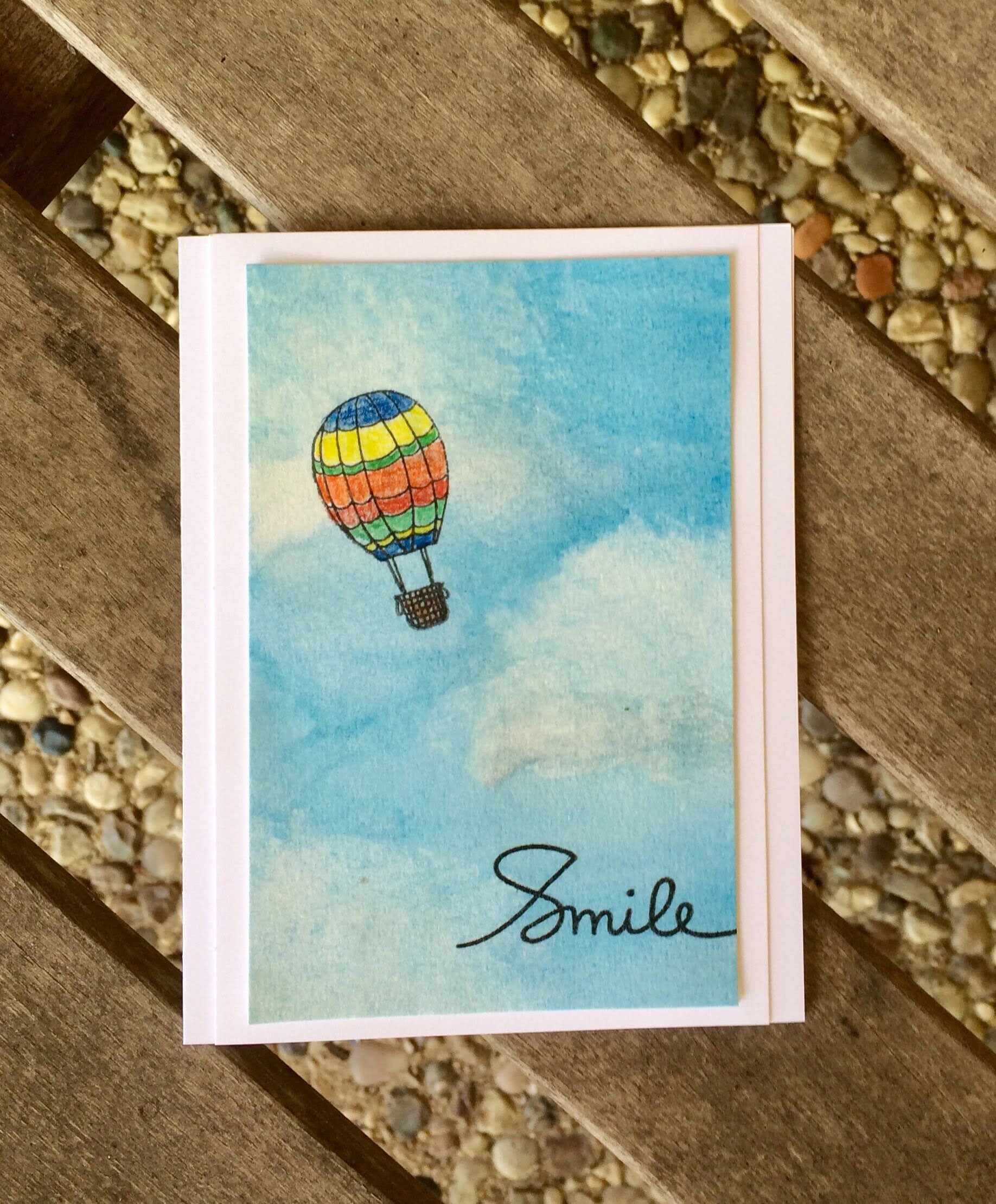 Stocking Stuffer, Bitty Balloon Stamp, Hot Air Balloon Stamp, Acrylic ...