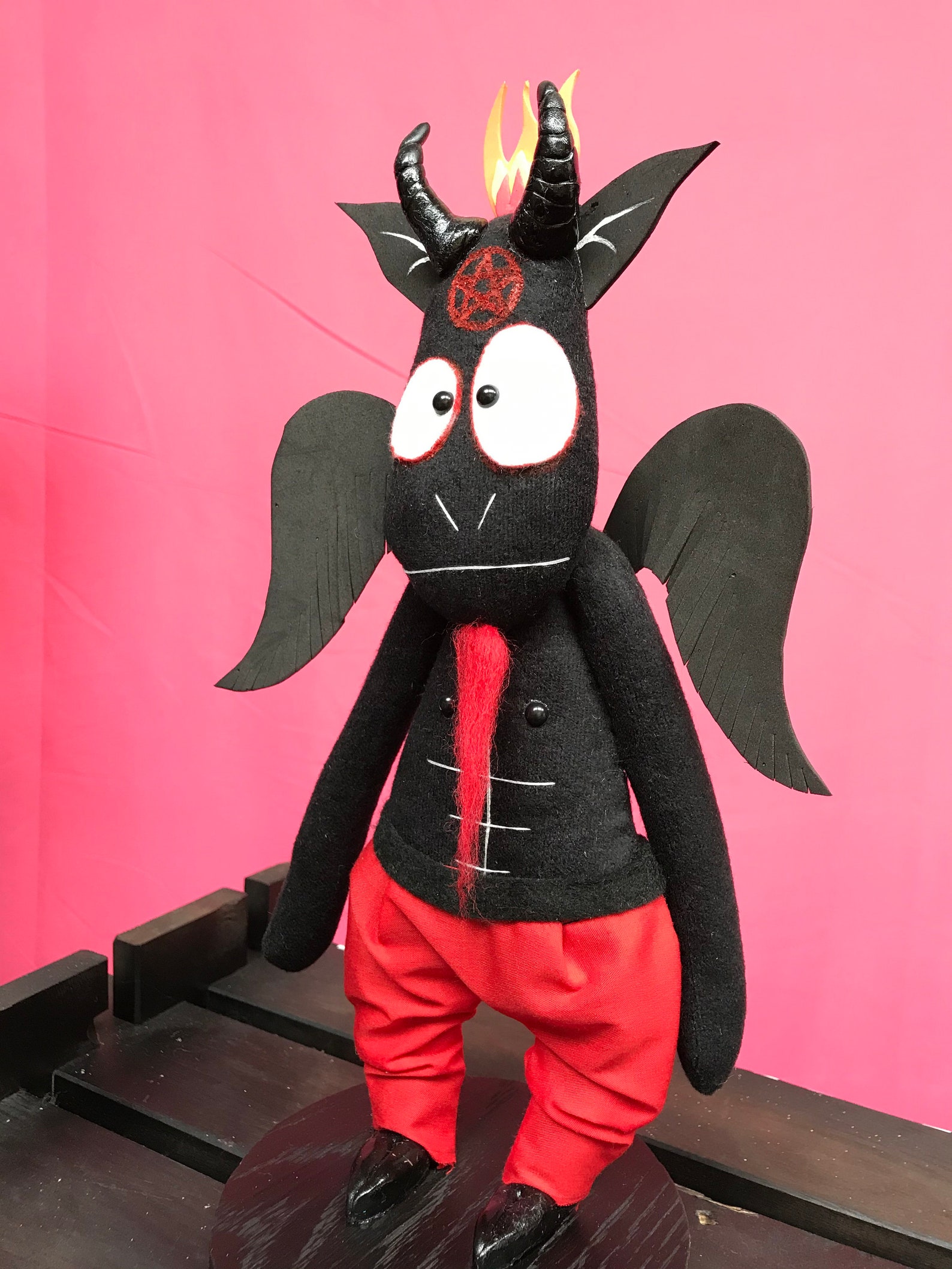 Baphomet Art Figure Satanic Doll Gothic Homeware Gothic | Etsy