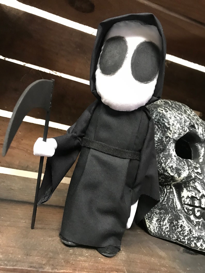 Mini Reaper Doll, Grim Reaper Art Doll, Halloween Homeware, Gothic Home ...