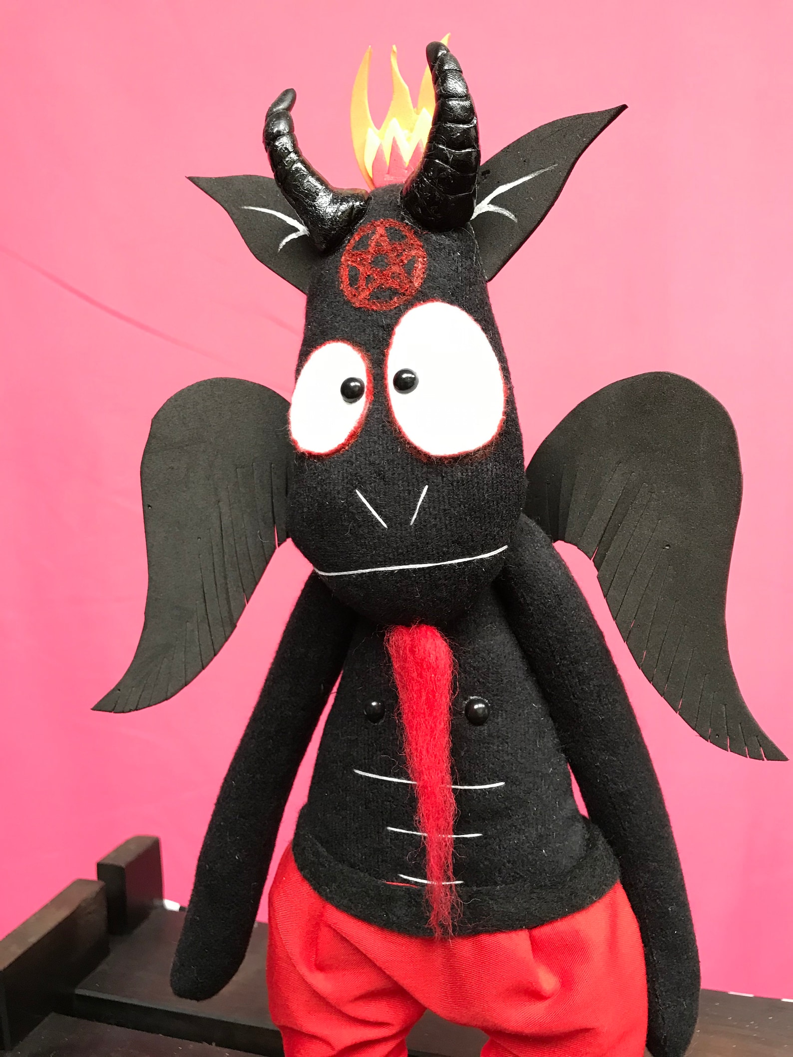 Baphomet Art Figure Satanic Doll Gothic Homeware Gothic | Etsy