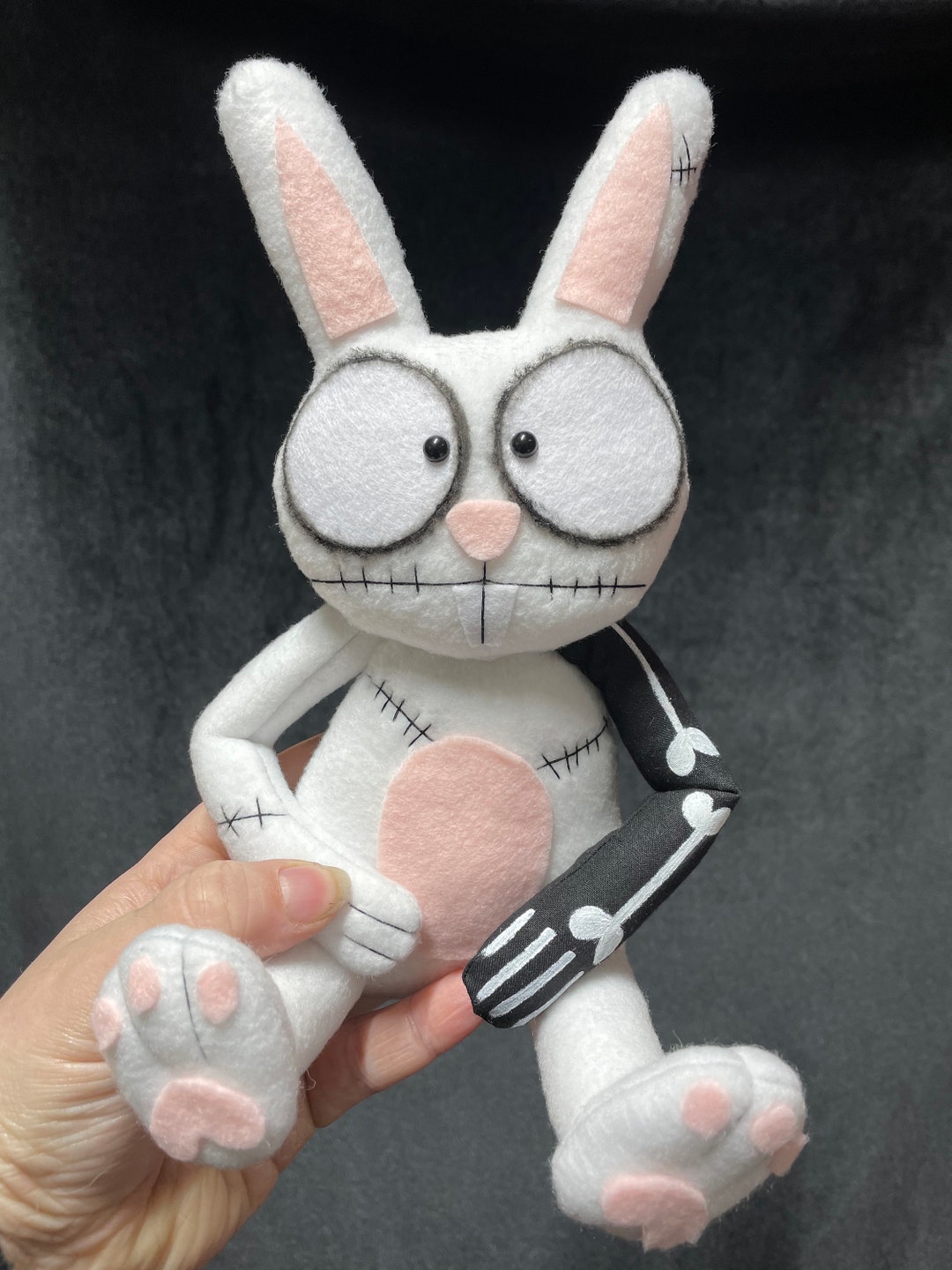 Creepy Easter Rabbit, Zombie Bunny Art Doll, Halloween Homeware, Gothic ...