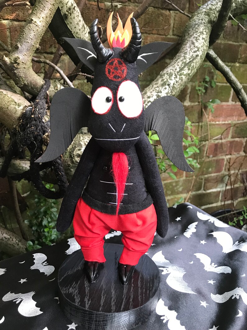 Baphomet Art Figure Satanic Doll Gothic Homeware Gothic | Etsy
