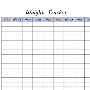 60-day or 60-week Personal Weight Tracker. Weight Control. Family ...