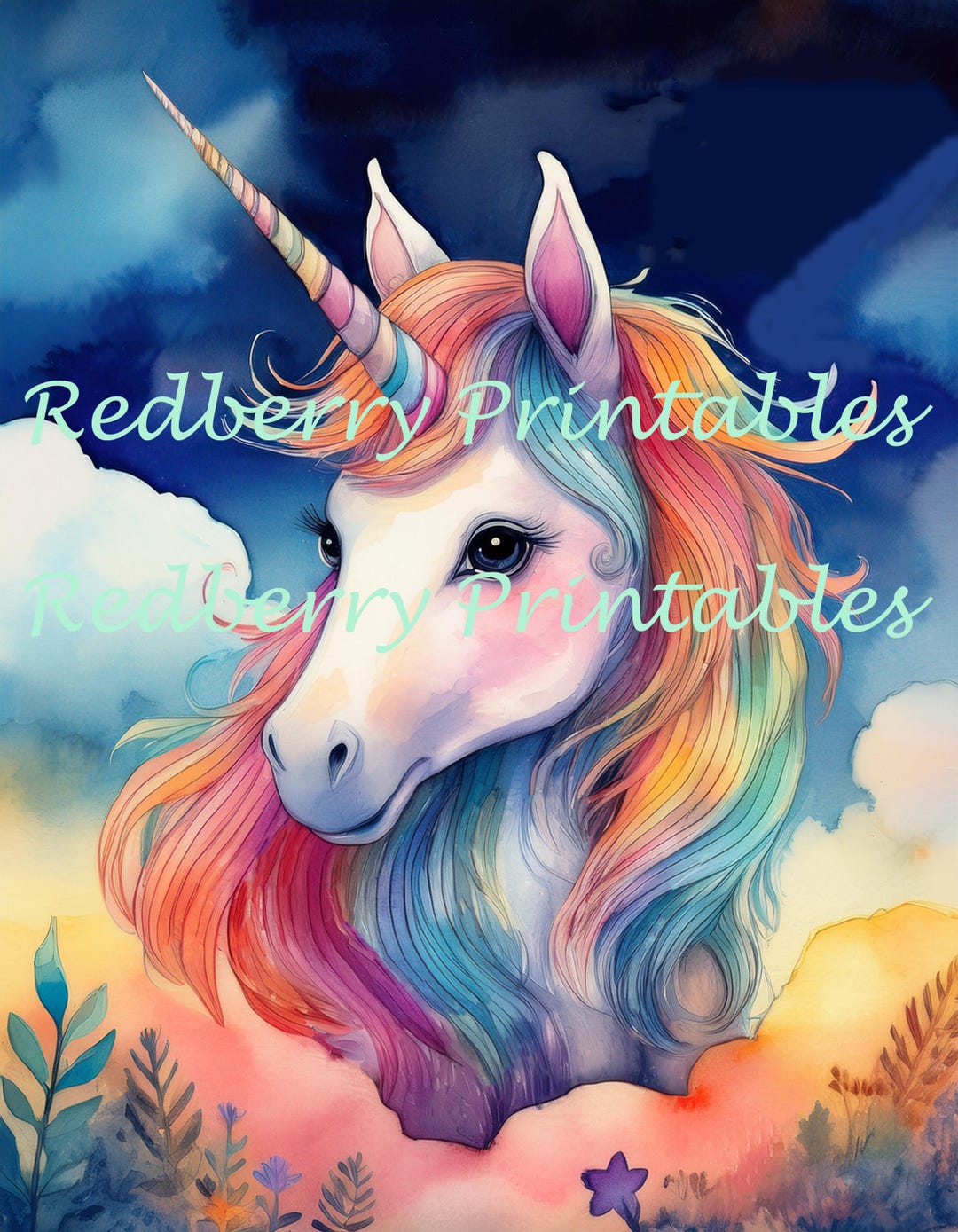 Unicorn Images for Children, Wall Art, Scrapbooking, Book Decoration ...