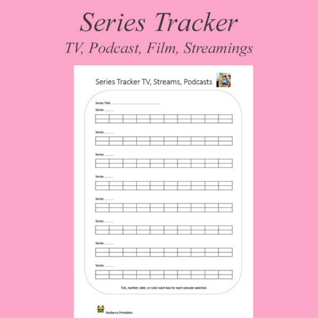 Series Tracker. Keep in the Know TV Tracking Printable. All in One ...