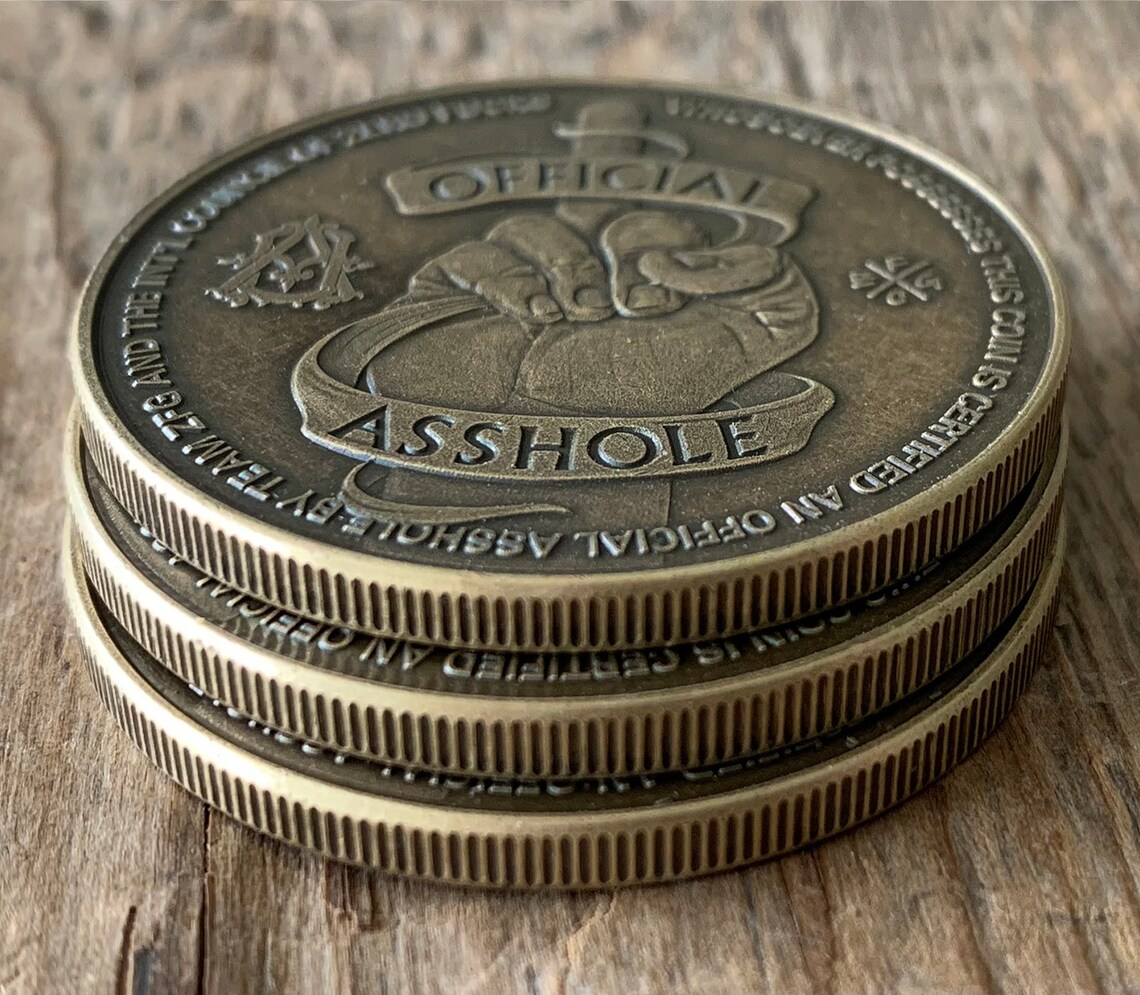Official Asshole Coin by ZFG Inc./zero Fucks Coin™ - Etsy