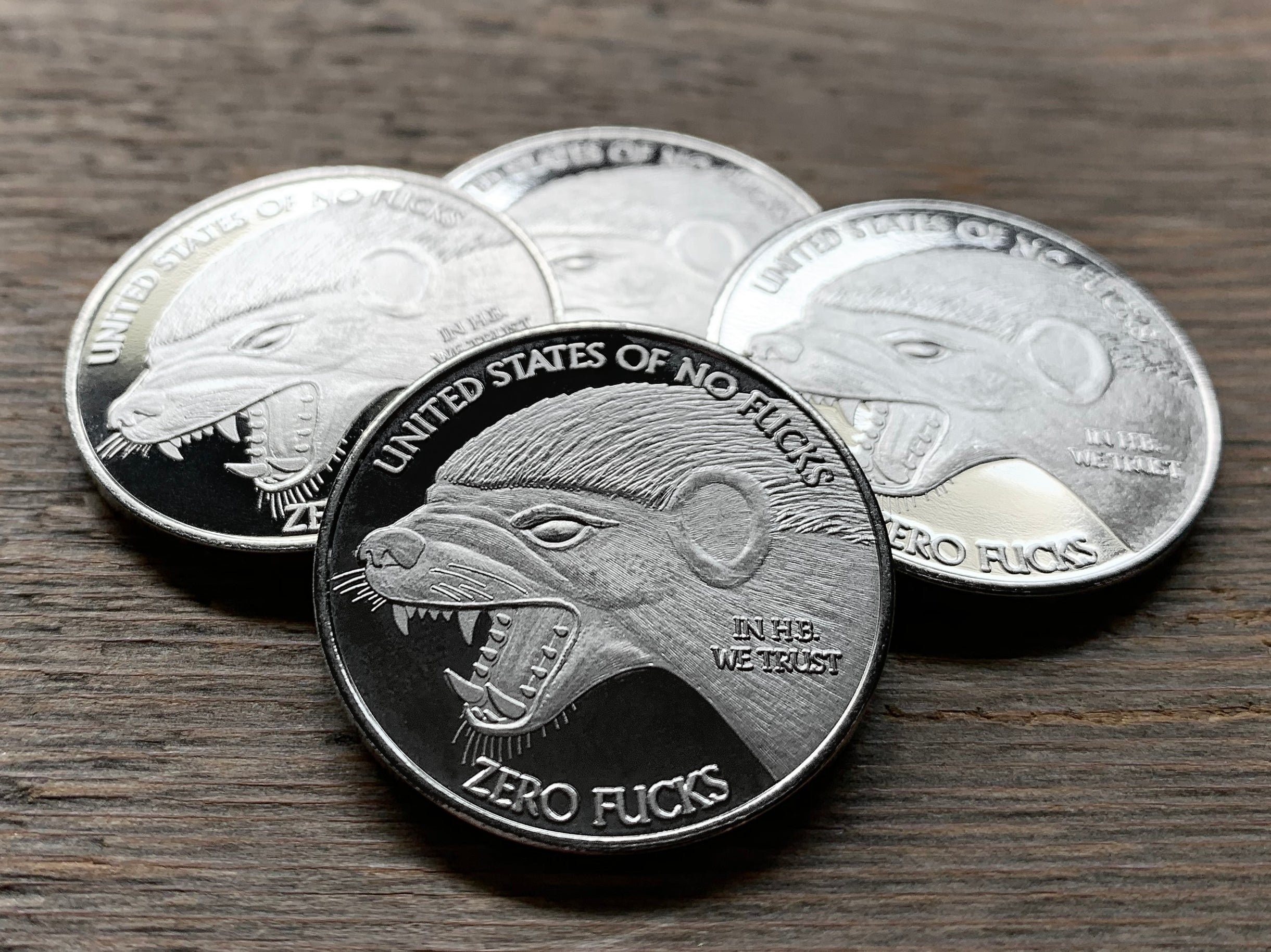 10 PACK the Honey Badger Zero Fucks Given Coins - Etsy