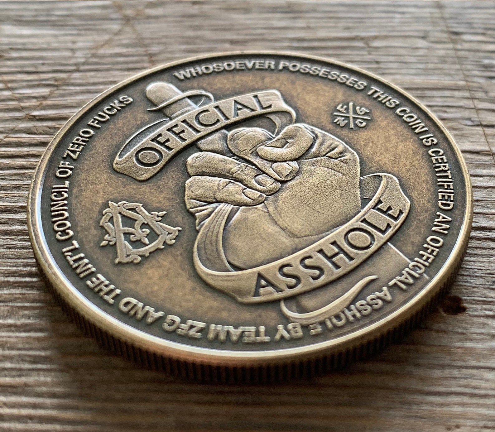 Official Asshole Coin by ZFG Inc./zero Fucks Coin™ - Etsy
