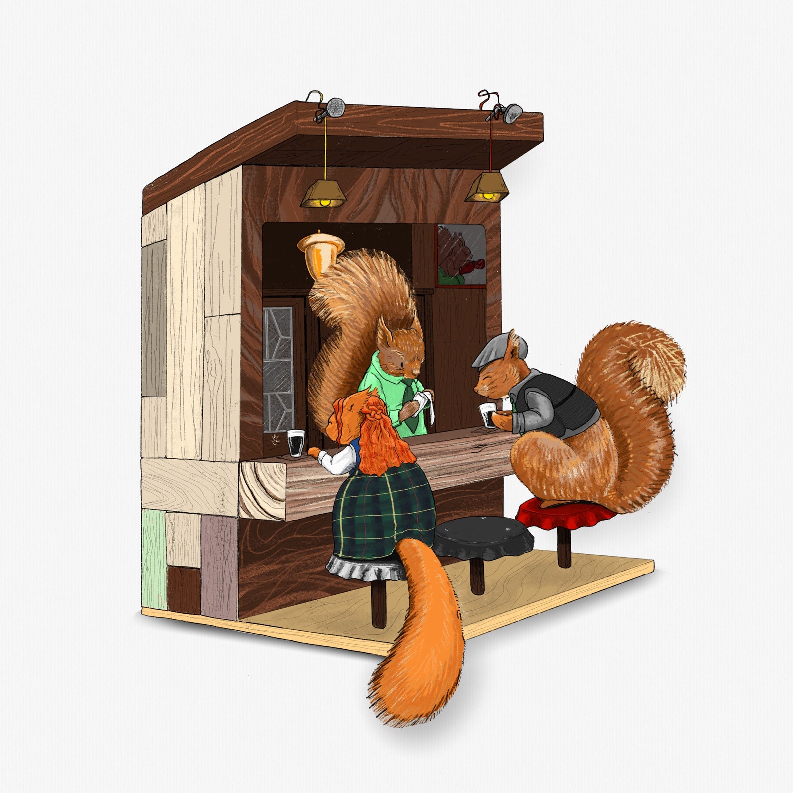 St Patrick's Squirrels/ Irish Squirrels/ Thirsty Squirrels | Etsy