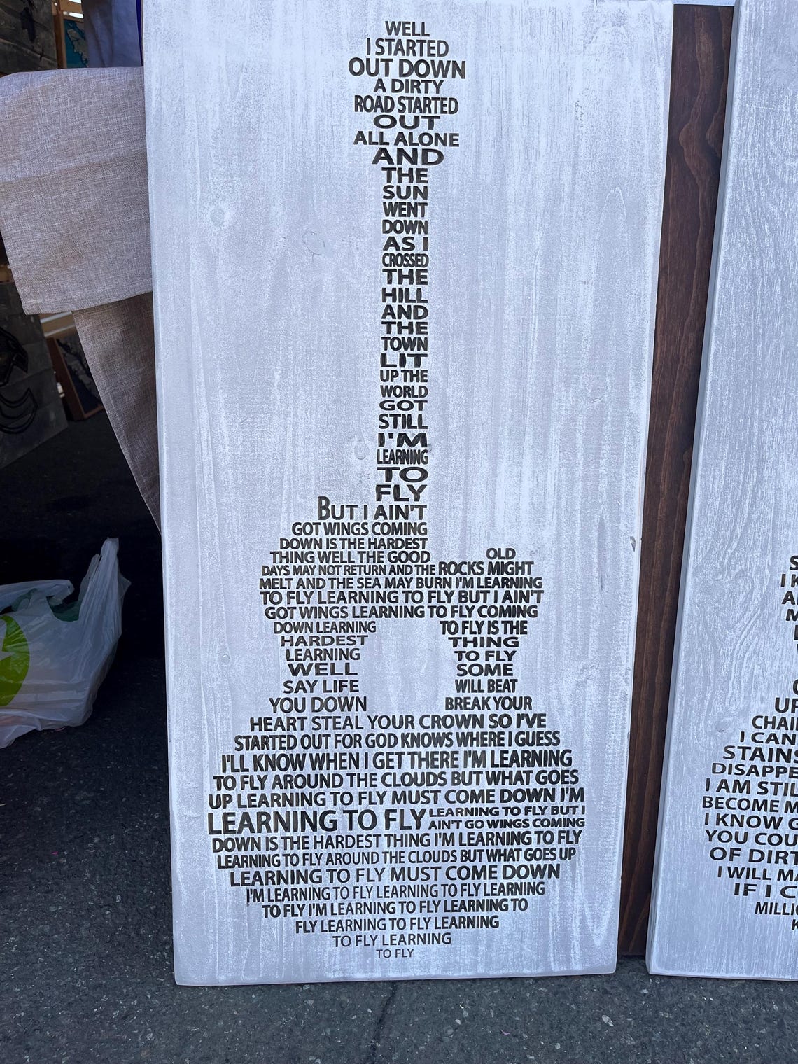 Custom Song Lyrics Carved in the Shape of a Acoustic Guitar - Etsy