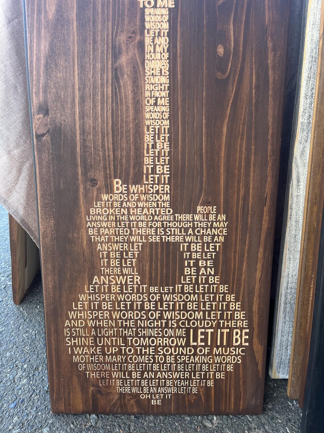 Custom Song Lyrics Carved in the Shape of a Acoustic Guitar - Etsy