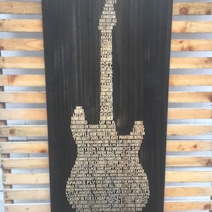 Bruce Springsteen- E Street Shuffle Lyrics Carved in Wood - Etsy