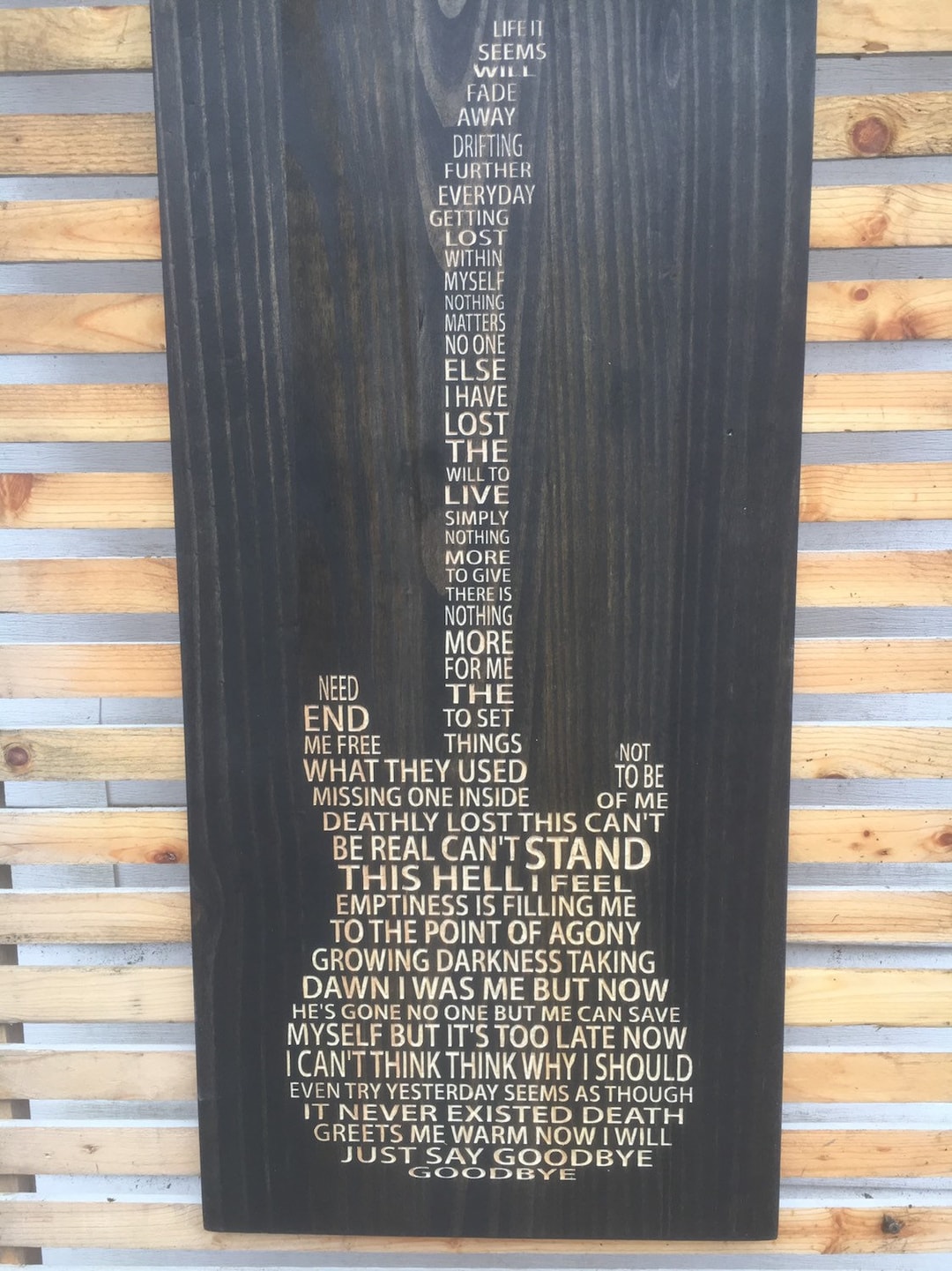 Custom Song Lyrics Carved in the Shape of a Electric Guitar - Etsy