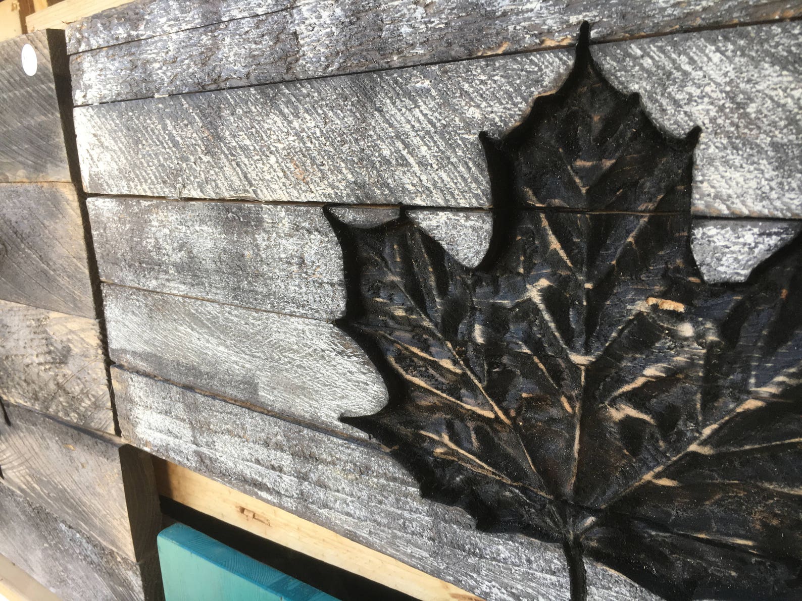Reclaimed Maple Leaf Carved in Wood - Etsy