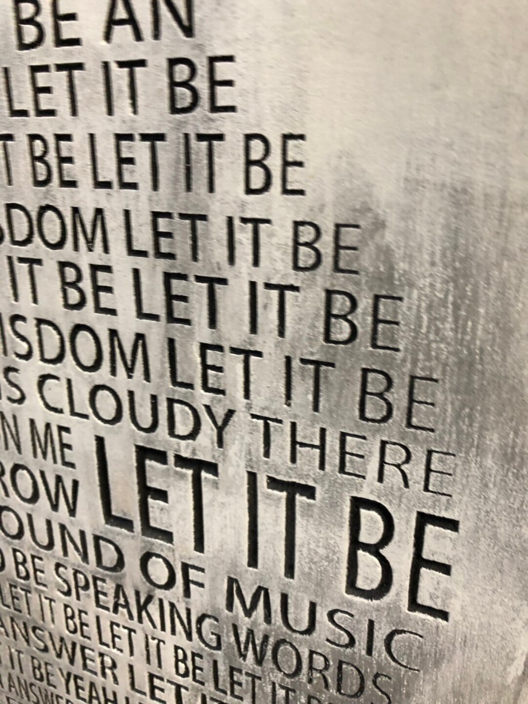 Let It Be Lyrics Carved in Wood - Etsy