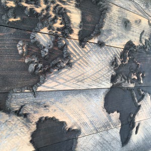 Reclaimed World Map Carved in Wood 28x46in - Etsy