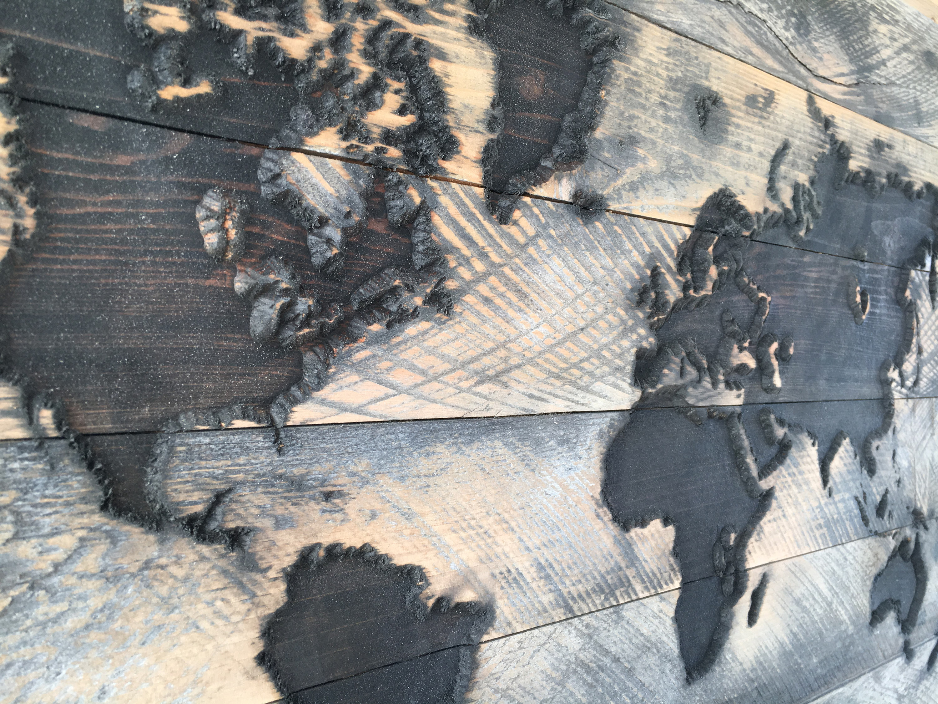 Reclaimed World Map Carved in Wood 28x46in - Etsy