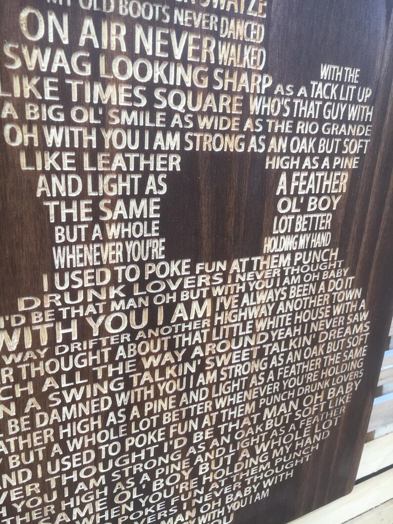 Custom Song Lyrics Carved in the Shape of a Acoustic Guitar - Etsy