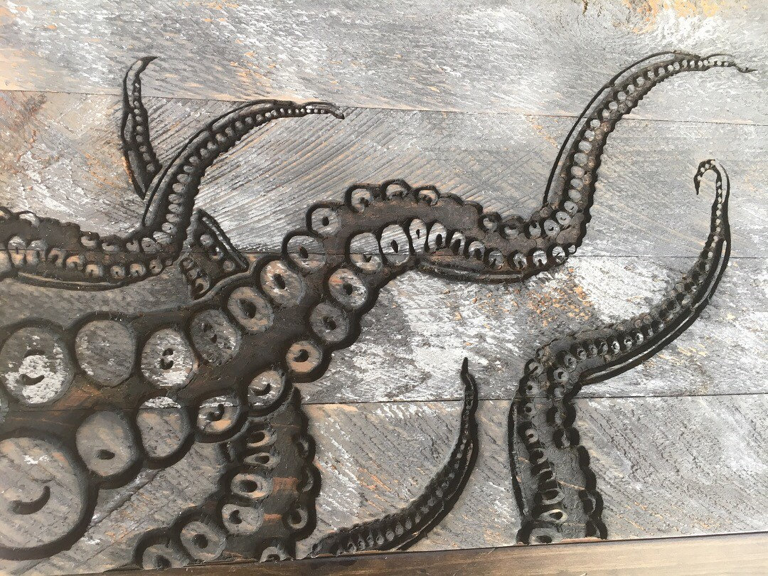 Octopus Tentacles Carved in Wood - Etsy