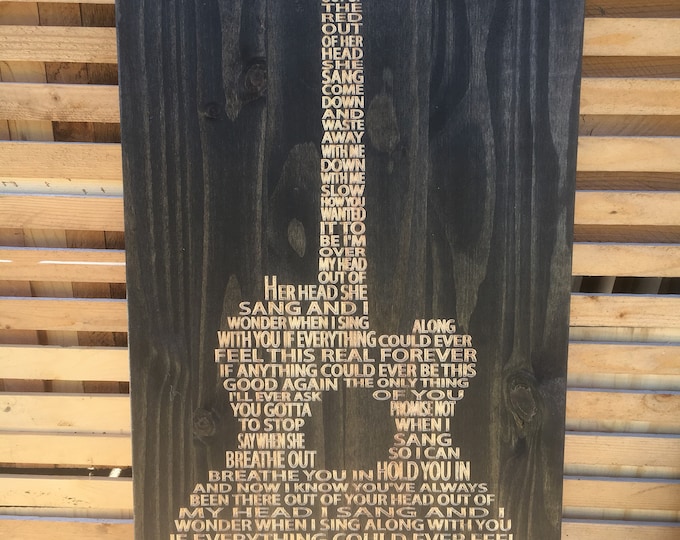 Everlong Foo Fighters Lyrics Carved in Wood - Etsy