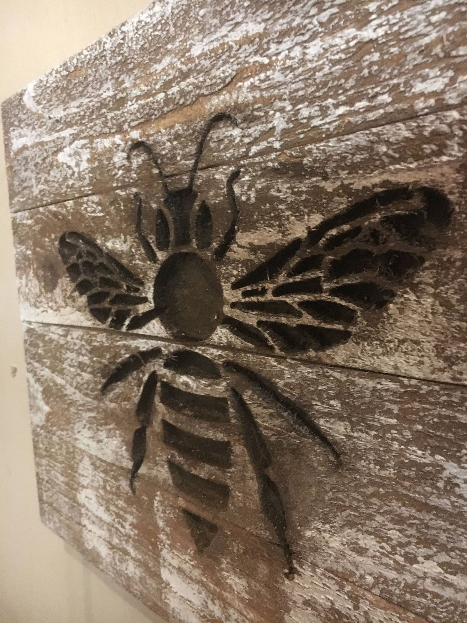 Bee Silhouette Carved in Wood - Etsy