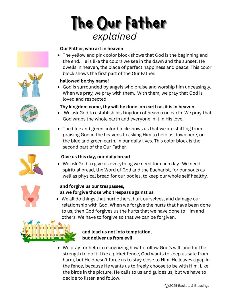 The Our Father With Explanation - Etsy