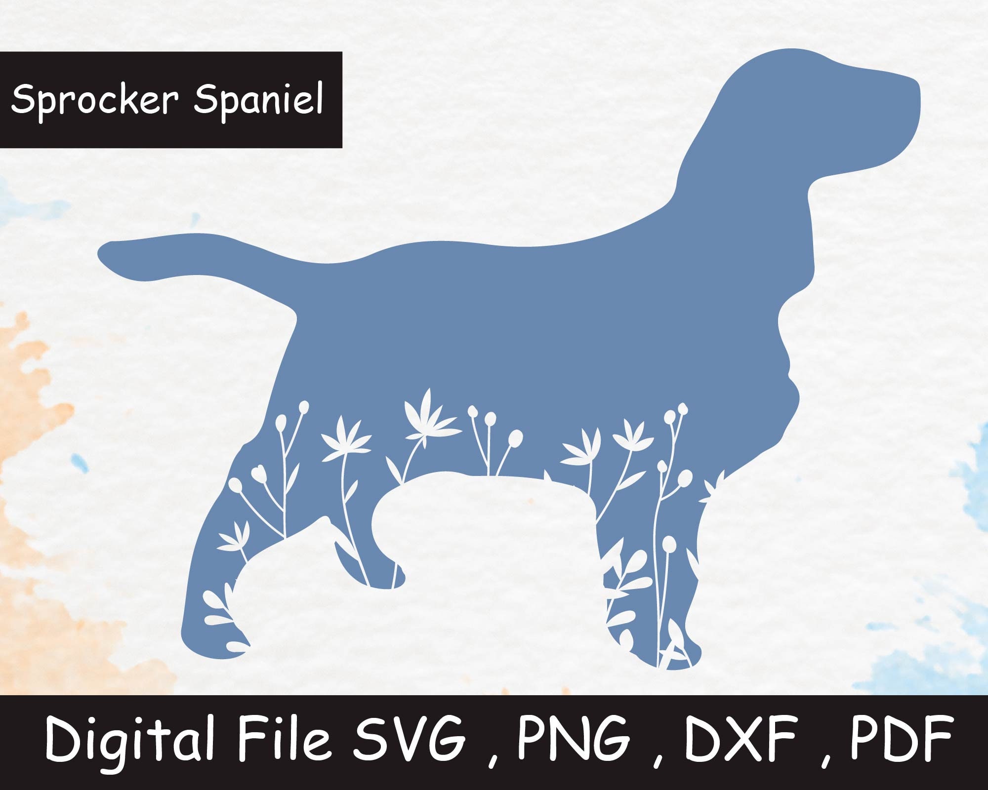 Sprocker Spaniel SVG DXF PDF Png Dog Mandala Zentangle Svg Dog ...