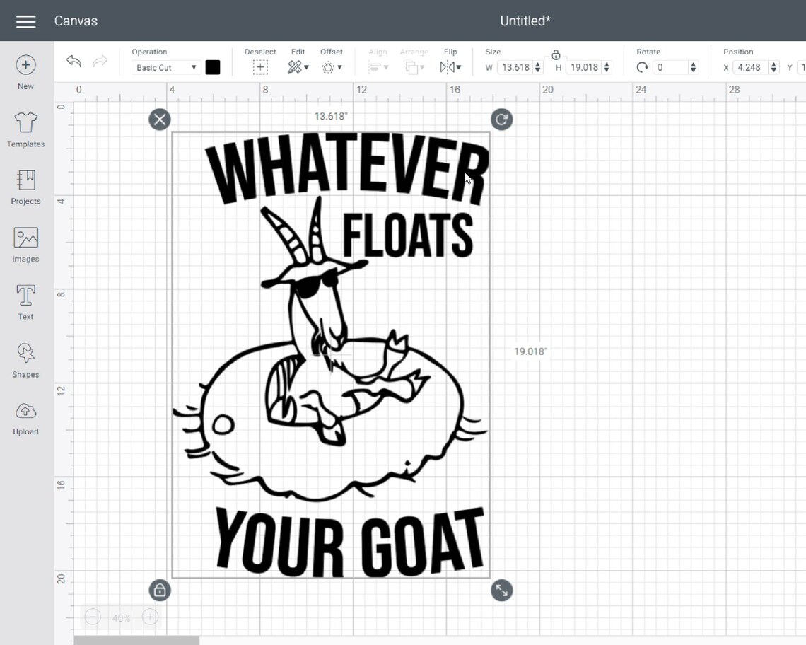 Whatever Floats Your Goat Goat River Floating Funny Shirt Cut File ...