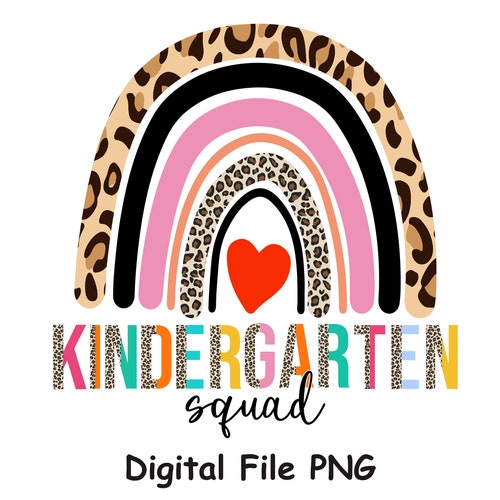 Back to School Kindergarten Leopard & Turquoise Clipart PNG - Etsy