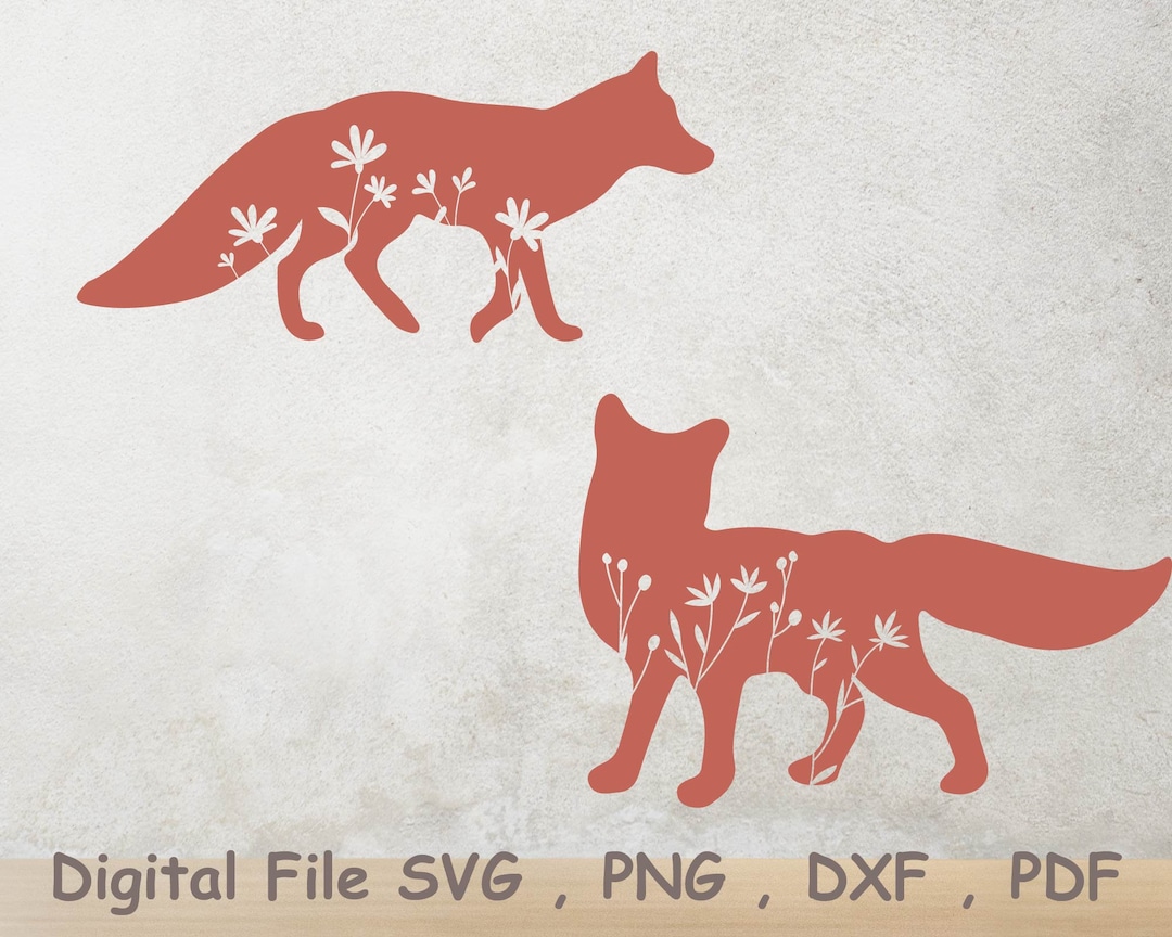 Renard SVG mana Fox svg Mandala PNG DXFdxf montagne svg Floral large ...