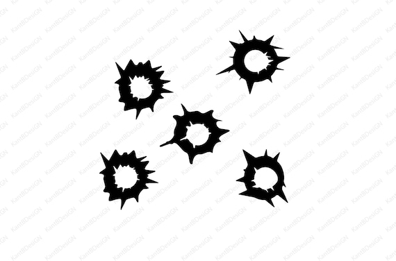 Bullet Holes Clipart Bullet Holes SVG Bullet Holes Files for - Etsy Israel