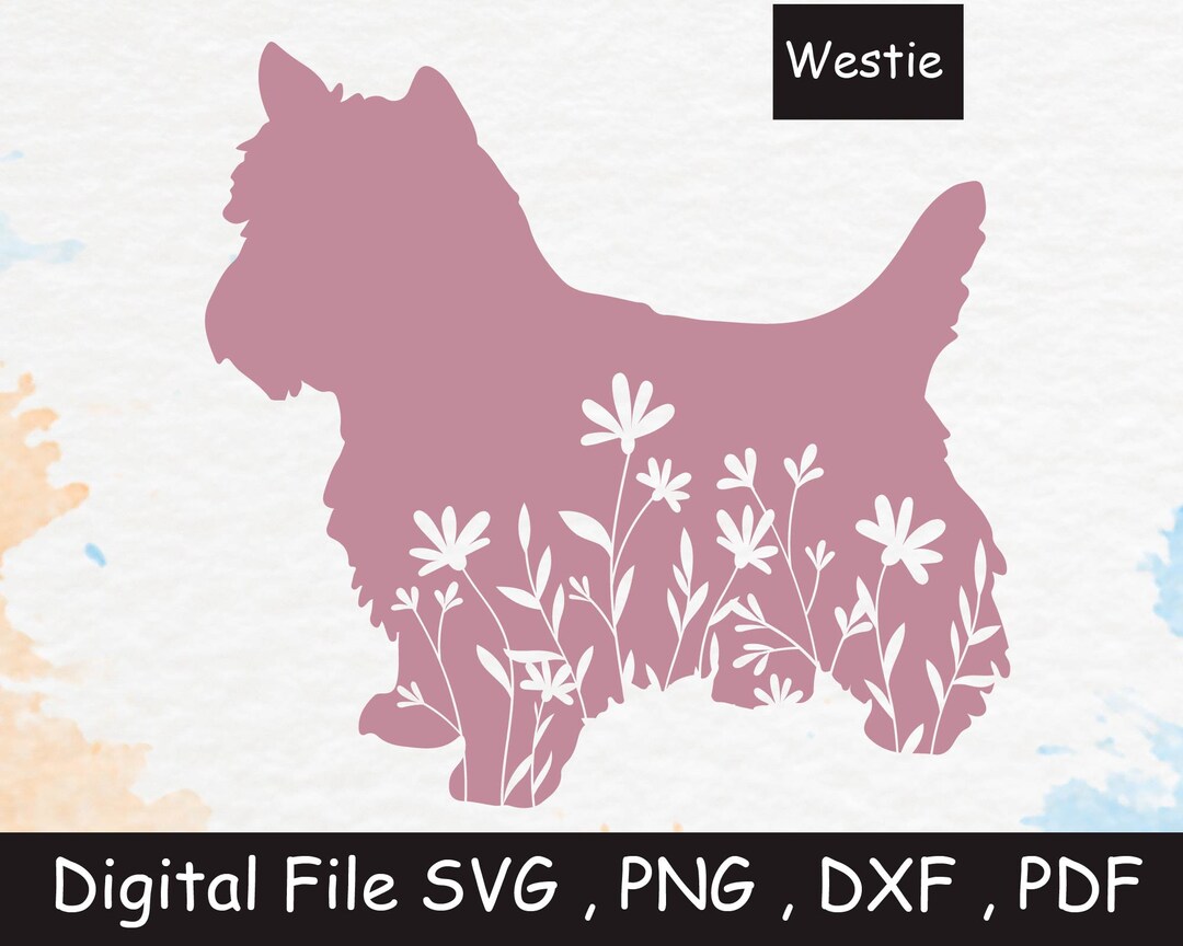 Westie SVG DXF PDF Png Dog Mandala Zentangle Svg Dog Silhouette Svg Dog ...