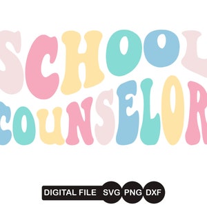Back to School Groovy Retro School Counselor SVG Shirt - Etsy