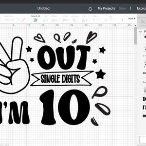 Peace Out Single Digits 10th Birthday SVG PNG DXF (digital File) - Etsy
