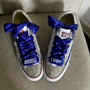 Bling Converse, Rhinestone Converse, One of a Kind Bling Shoes, Blinged ...