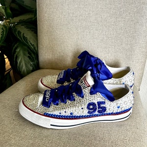 Bling Converse, Rhinestone Converse, One of a Kind Bling Shoes, Blinged ...