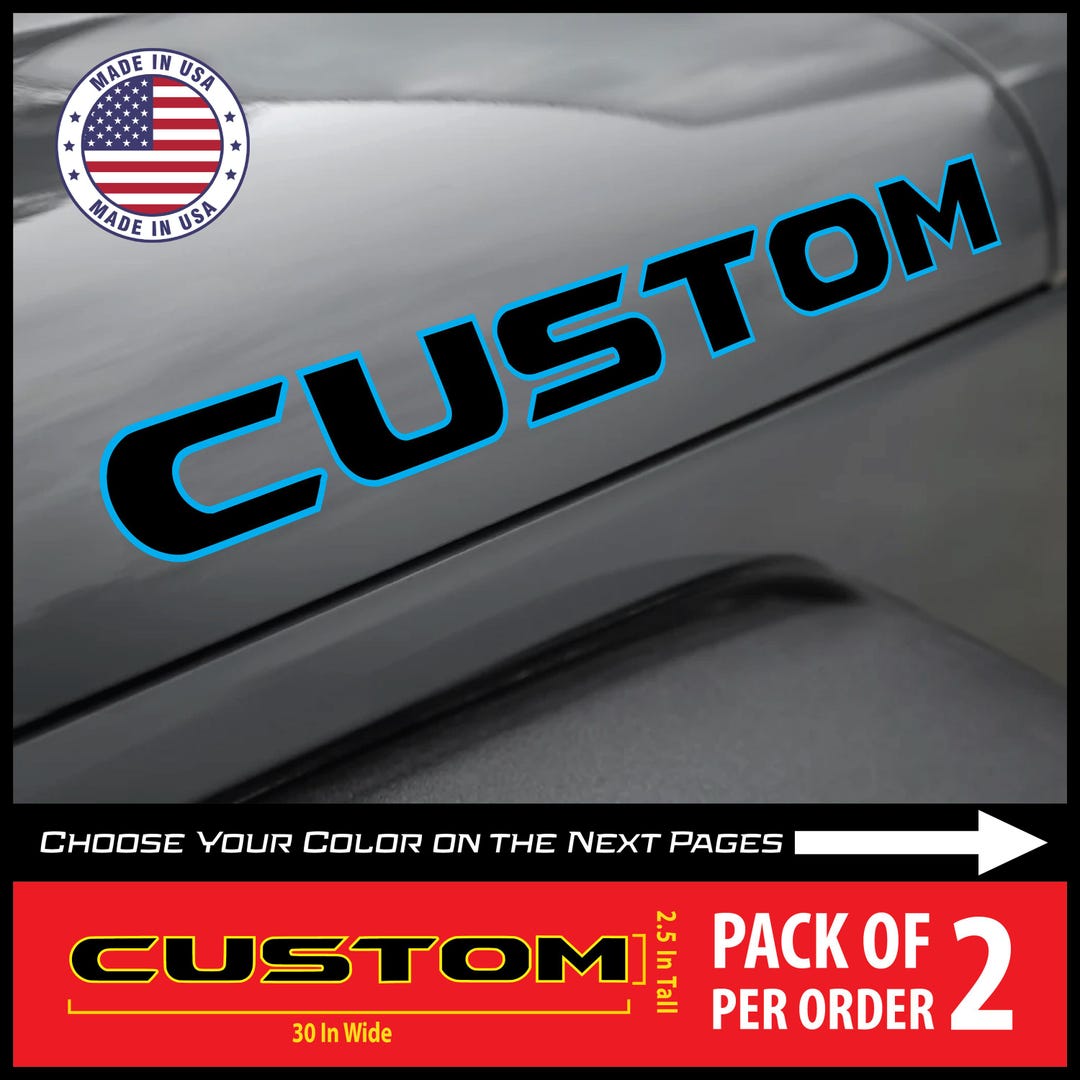 Custom Hood Decal Sticker for SUV Truck – Bold Off-road Font ...