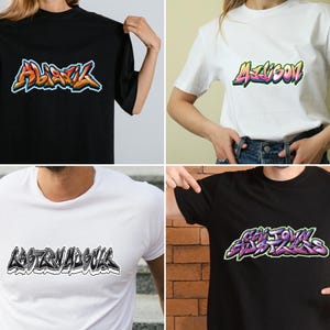 Custom Graffiti T-shirt | Personalized Streetwear Tee | Urban Hip Hop ...