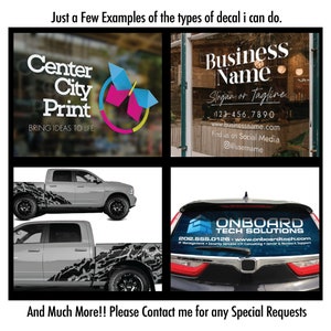 Custom Logo Vinyl Decal Sticker for Business, Car, Vehicle, Semi, Truck ...