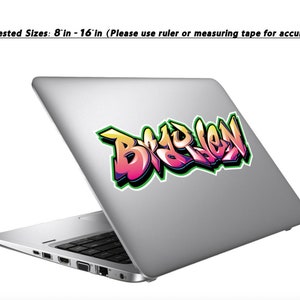 Custom Graffiti Name Sticker Decal, Wall Sticker, Backdrop Sticker ...