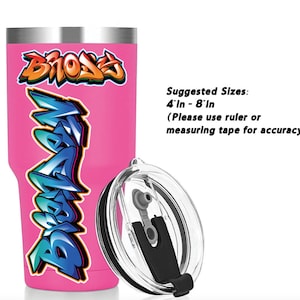 Custom Graffiti Name Sticker Decal, Wall Sticker, Backdrop Sticker ...