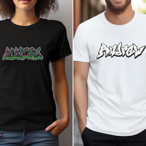 Custom Graffiti T-shirt | Personalized Streetwear Tee | Urban Hip Hop ...